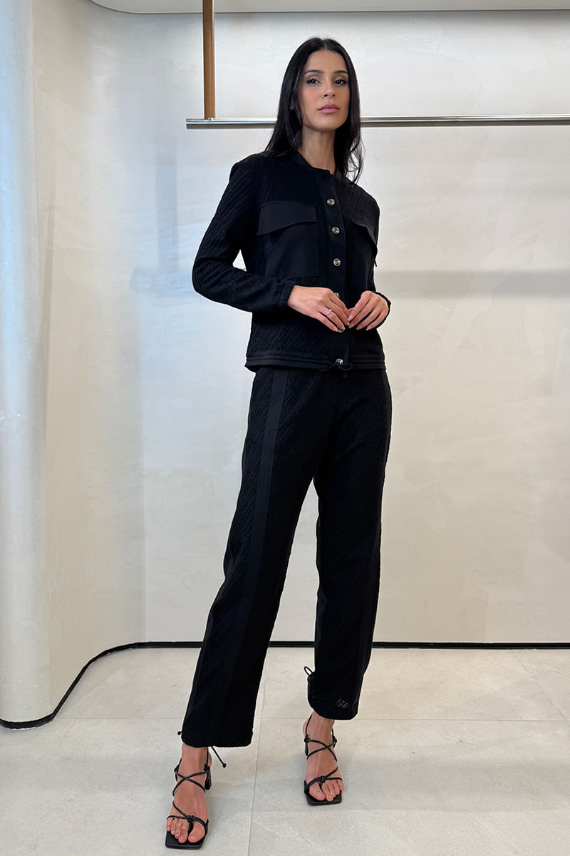 Conjunto Mix Textura - Preto